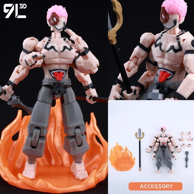 3D PRINTED JUJUTSU Kaisen Mahoraga Yuji Sukuna | Movable Action Figure ...