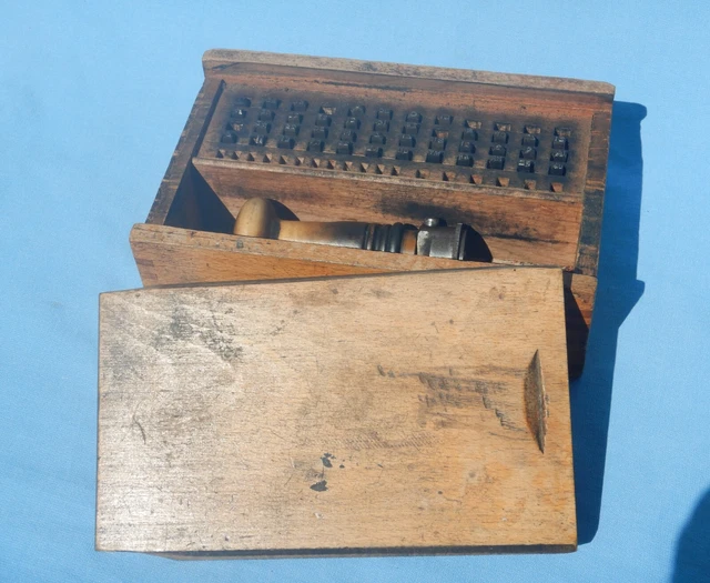 EARLY POST OFFICE GPO Hand Date Stamp Set - GIPSEY BRIDGE Nr BOSTON ...