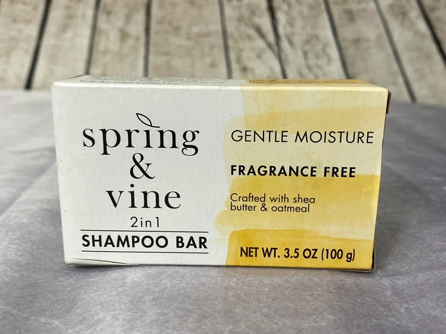 SPRING & VINE 2-in-1 Moisturizing Oatmeal Shampoo Bar - Fragrance Free ...