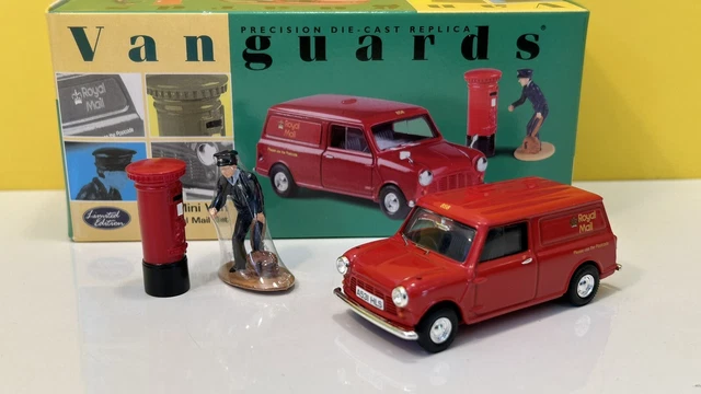 VANGUARDS VA01416 MINI Van Royal Mail Set Post Box With Postman / Mint ...
