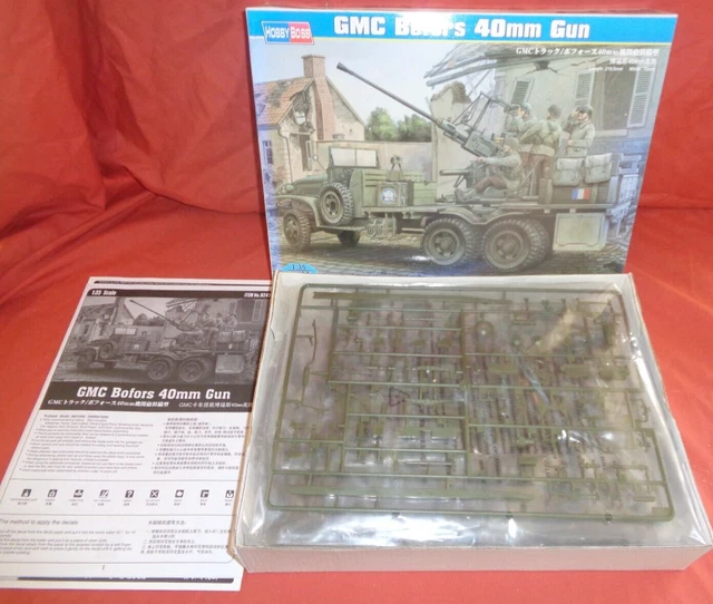 HOBBY BOSS GMC Bofors 40mm Gun Vehicle Model Building Kit 1/35 Scale £ ...
