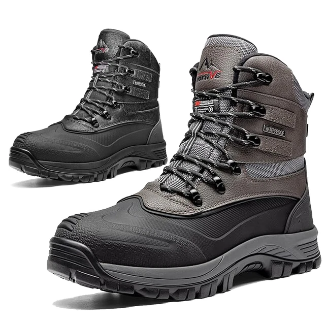 MEN'S INSULATED WINTER Snow Hiking Boots Waterproof Outdoor Hiking ...