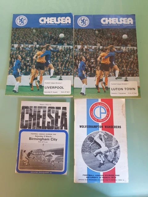 FOOTBALL PROGRAMMES 1970S Chelsea £0.99 - PicClick UK