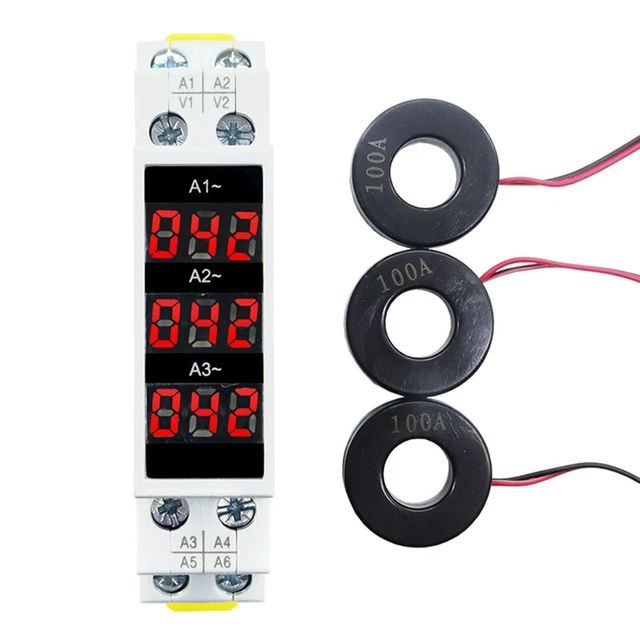 REAL TIME THREE Phase Modular Ampere Meter with Secure Fixing Position ... REAL TIME THREE Phase Modular Ampere Meter with Secure Fixing Position ...