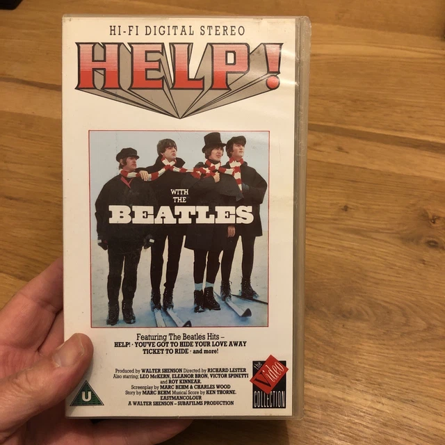 BEATLES 'HELP' VHS Video Cassete Cert U Original Box 1989. Music ...