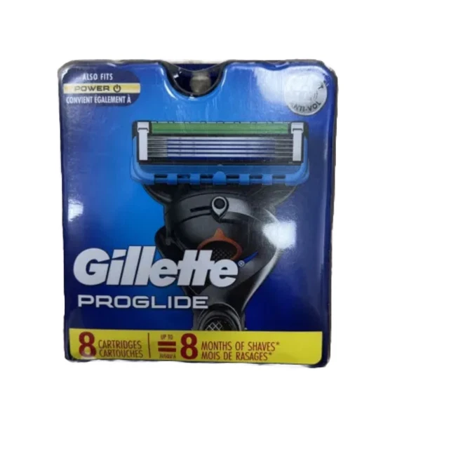 GILLETTE PROGLIDE POWER Razor Blades Blue Pack 8 Cartridges NEW $16.99 ...