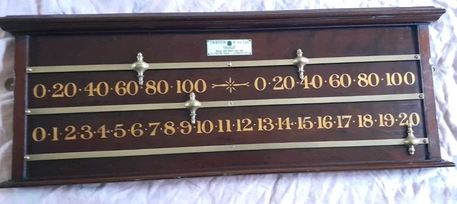 ANTIQUE VINTAGE BILLIARDS Snooker Scoreboard Thurston & Co Ltd £125.52 ...