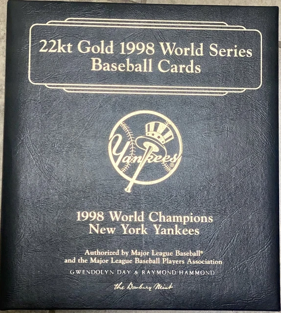 MLB BASEBALL CARDS 22k Gold 1998 World Series World Champions NY ...