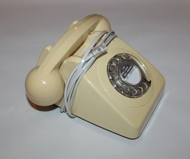 RETRO GPO/BT ROTARY Dial 706 Model Cream Telephone With BT Plug £14.99 ...