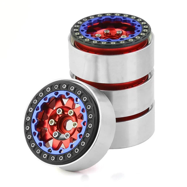 METAL 1.9INCH BEADLOCK Wheel Rim Hub for1/10 RC Crawler Axial Scx10 TRX-4 D90 EUR 41,63 ...