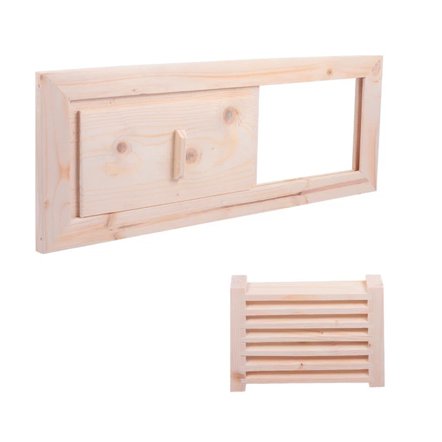 WOODEN STEAM ROOM Vent Soom Shutters Grille Ventilation Louvers £20.95 ...