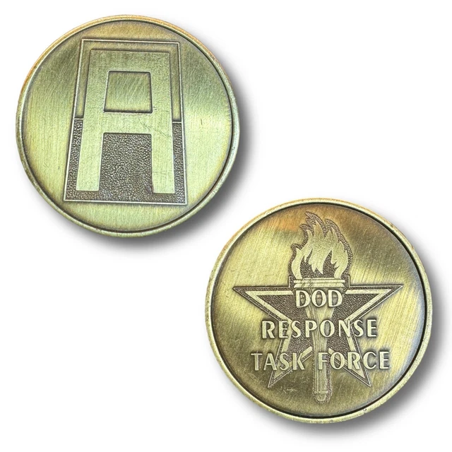DOD RESPONSE TASK Force 1st Army Challenge Coin - Rare Military ...