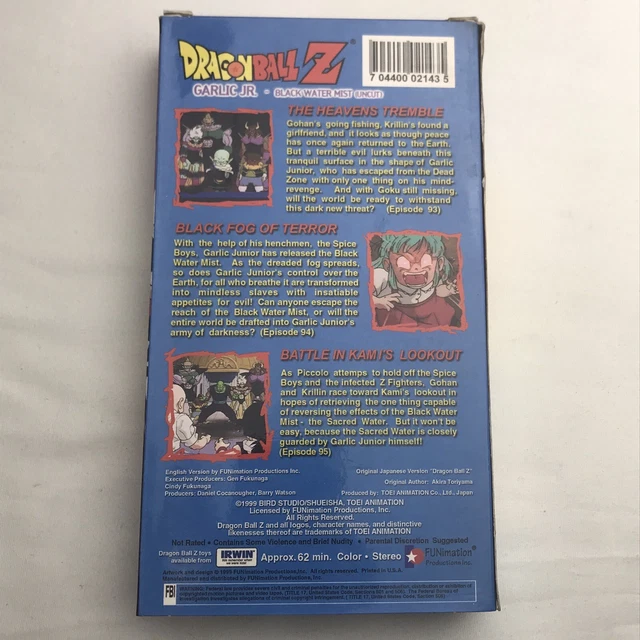 DRAGON BALL Z Garlic Jr. Black Water Mist 1999 Uncut VHS Anime Tape £17 ...