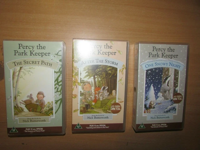 PERCY THE PARK KEEPER - 3 x VHS VIDEO - After the Storm, ..Path& One ...