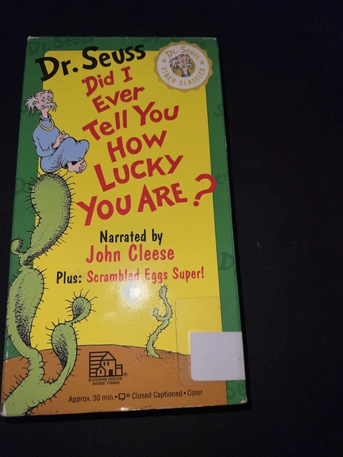 DR SEUSS DID I EVER TELL YOU HOW LUCKY YOU ARE? VHS John Cleese ...