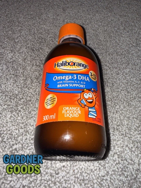 HALIBORANGE OMEGA-3 DHA Orange Flavoured Brain Support Syrup 300ml £7. ...