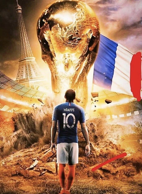 KYLIAN MBAPPE FRANCE Poster World Cup Football Wall Art, Large A3 ...