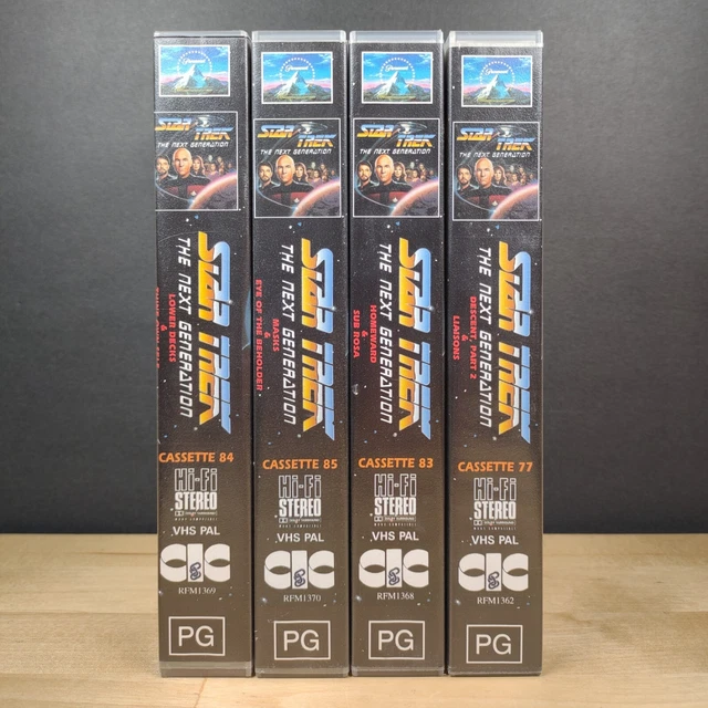 STAR TREK THE Next Generation 4 VHS Tapes 8 Episodes Masks Sub Rosa ...
