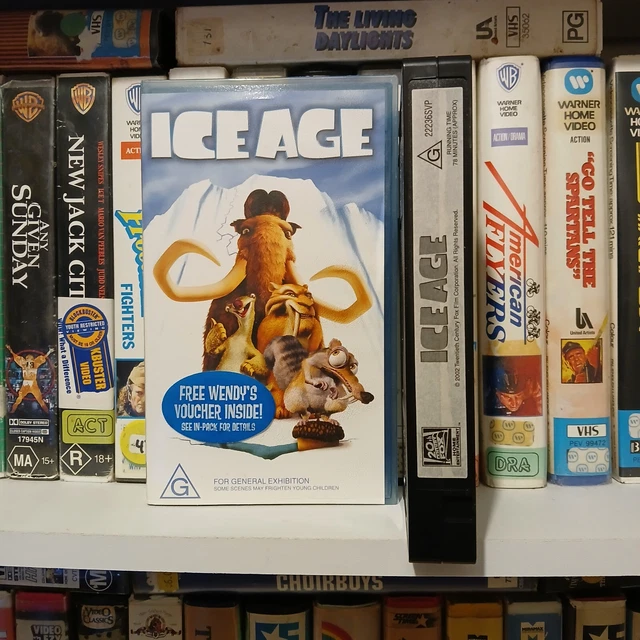 2002 ICE AGE- 20th Century Fox Vhs- Small Box Blue Case Animation $15. ...