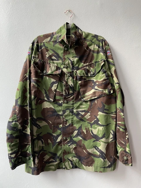 BRITISH ARMY MILITARY Combat Jacket Woodland DPM Camo Lightweight M / L ...