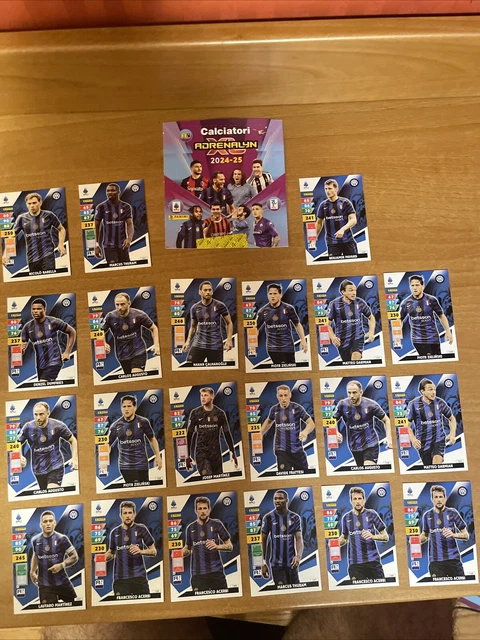 PANINI CALCIATORI ADRENALYN 2024-25 2025 INTER 20 CARD Team Lot ⚽️🇮🇹 ...
