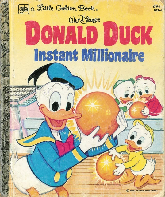 DONALD DUCK INSTANT Millionaire A Little Golden Book #102-4 Fourth ...
