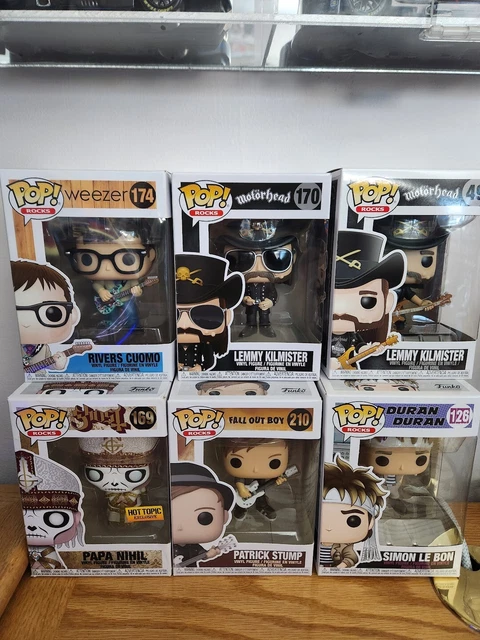 POP ROCKS SET di 6 Funko Pops Lemmy Papa Nihil Rivers Cuomo Simon Le ...