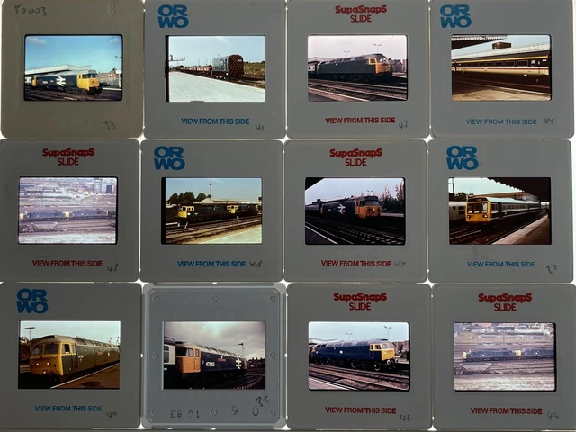 ORIGINAL 35MM TRAINS Electric / Diesel X 12 Mixed Locations Date 1980’s ...