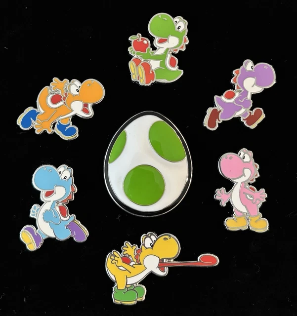 EPIC UNIVERSE SUPER Nintendo World Yoshi Pin Complete Set All 7 ...
