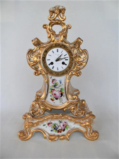 ANTIQUE ROCOCO JACOB Petit Style French Porcelain Vincenti & Cie Mantel ...