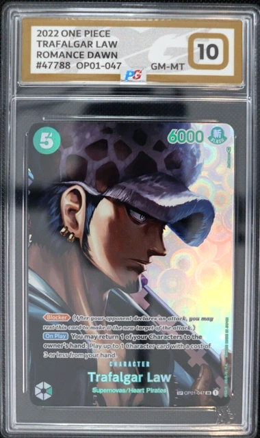 ONE PIECE TCG Trafalgar Law OP01-047 Alt Art PG GEM MINT 10 £75.00 - PicClick UK