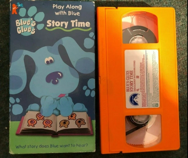 BLUES CLUES STORY Time VHS 1998 Play Along Wth Blue Nick Jr Orange VHS ...