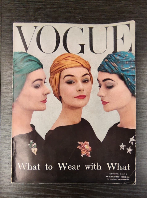 VOGUE MAGAZINE: OCTOBER 1956- Anne Gunning (Donald Silverstein ) £105. ...