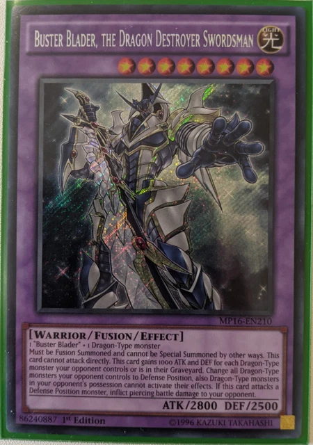 YUGIOH BUSTER BLADER, the Dragon Destroyer Swordsman Secret Rare 1st Ed MP16 $13.95 - PicClick AU