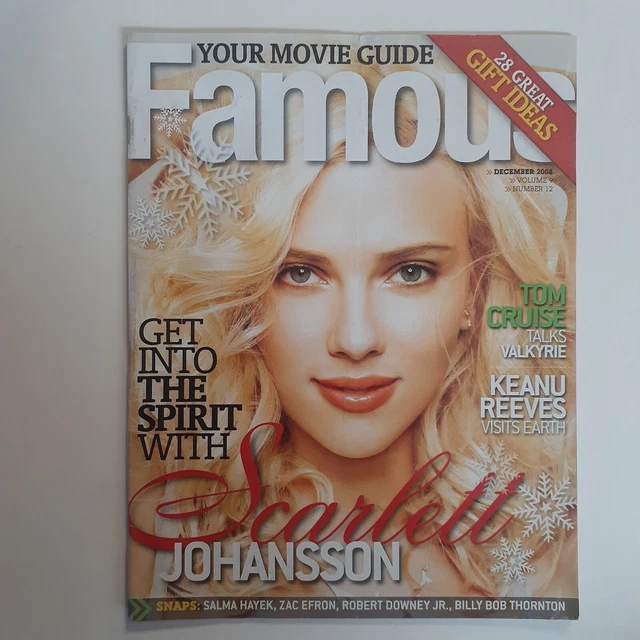FAMOUS MAGAZINE SCARLETT Johansson The Spirit Keanu Reeves Tom Cruise ...