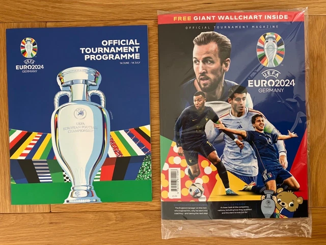 UEFA EURO 2024 Official Tournament Programme & Magazine with Giant Wall Chart L4 £19.99 ...