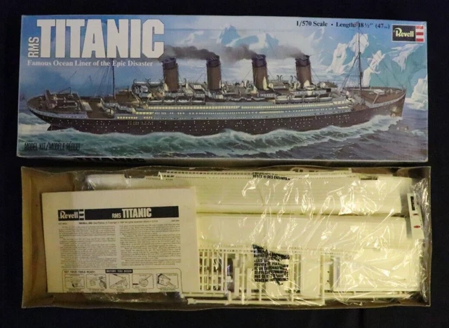 RMS TITANIC 1:570 1976 Revell Model Ship Kit Unbuilt H-445 Made in USA ...