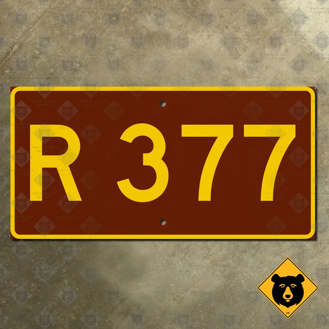 WISCONSIN RUSTIC ROAD 377 route marker highway sign R377 16x8 £103.48 ...