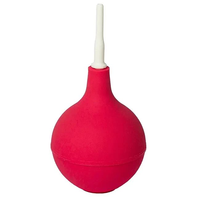 RUBBER FOUNTAIN SYRINGE Enema Medical Bulb Douche Solid Tip (360 ml ...