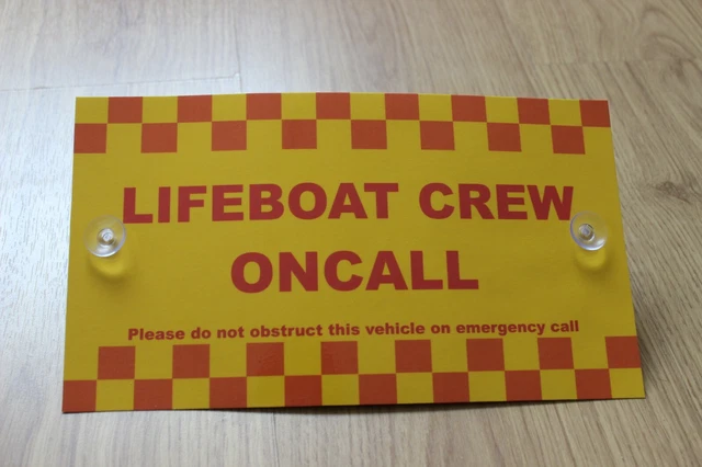 LIFEBOAT RNLI SIGN Rescue Temporary Awareness Sea Rescue Charity Sale £ ...