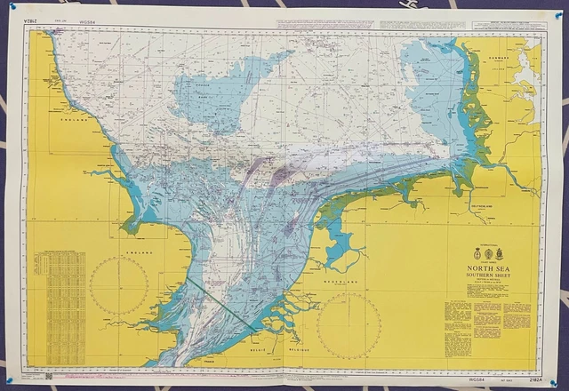 ADMIRALTY 2182A NORTH SEA SOUTHERN SHEET Map Chart Marine Nautical ...