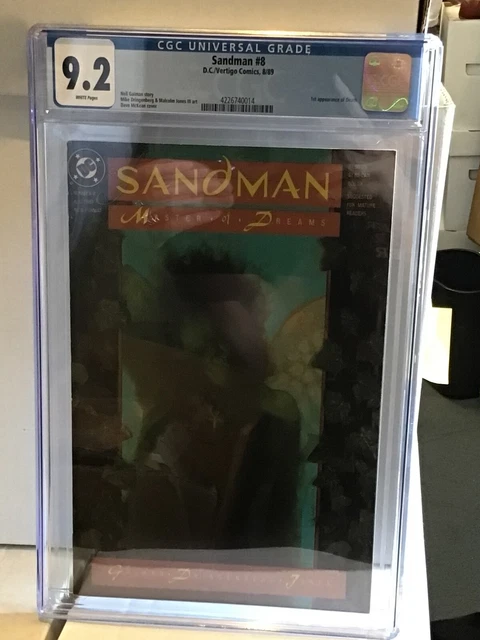 SANDMAN #8 DC Vertigo 1989 Cgc 9.2 1Ère Apparition Death Gaiman EUR 219 ...