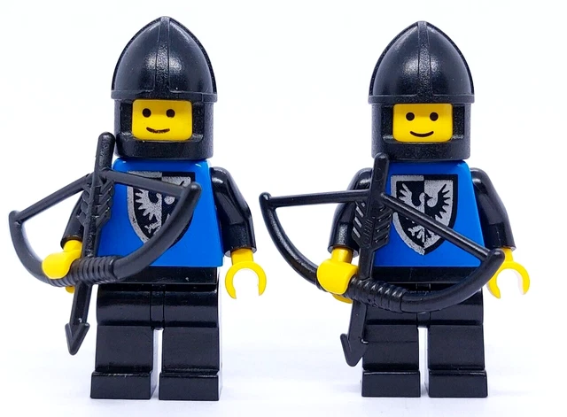 LEGO VINTAGE CASTLE/KNIGHTS Black Falcon Lot 2 Soldiers Minifigures ...
