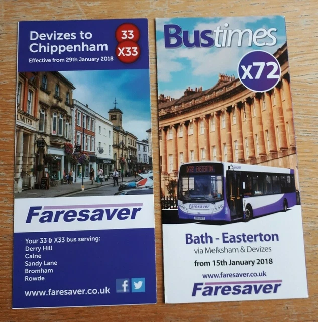 FARESAVER BUSES: 2 x timetable leaflets routes X67 and X72 Sept 2018 ...