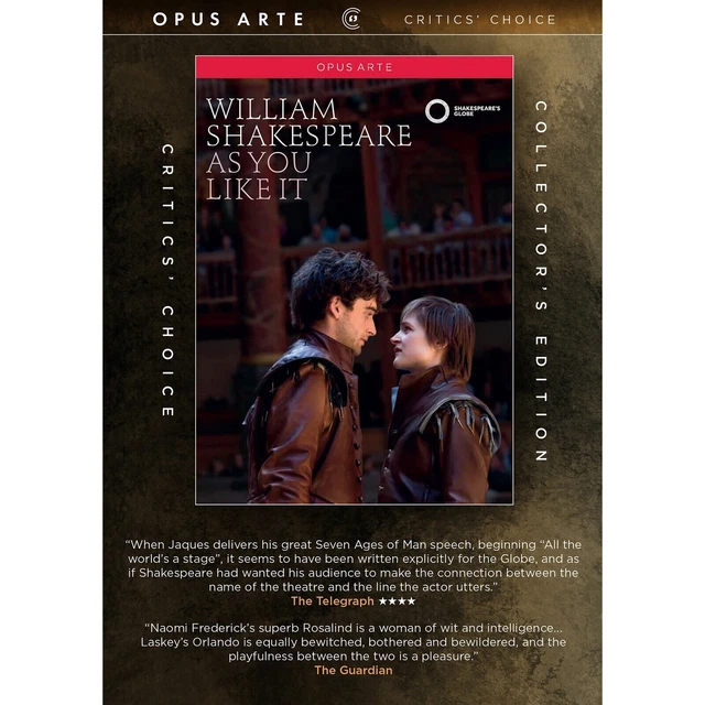 OA1032D NAOMI FREDERICK; Jack Laskey; Shakespeare: As You Like It DVD ...