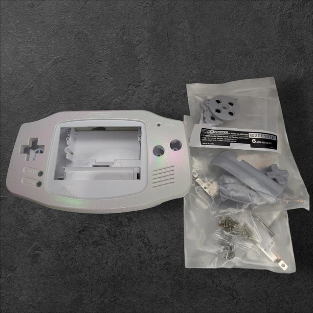 NINTENDO MATTE PEARL White Shell Kit Game Boy Advance Housing GBA £19. ...