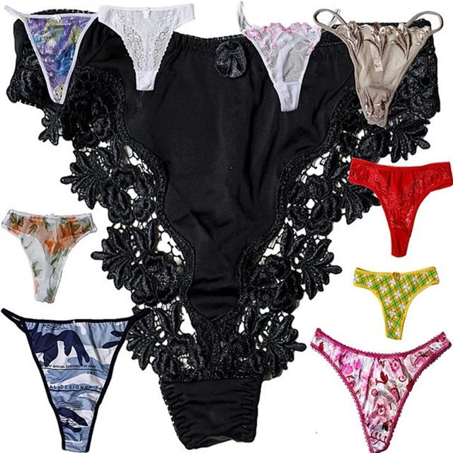 SEXY DAMEN STRINGS Tanga 10 Stück Spitze Slip S M L 36-42 Sparangebot 10er Pack EUR 12,99 ...