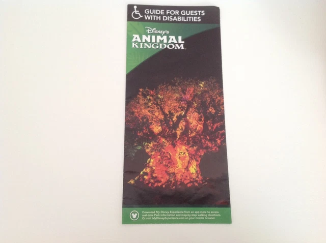 DISNEY'S ANIMAL KINGDOM Guide Map Guide For Guests With Disabilities ...
