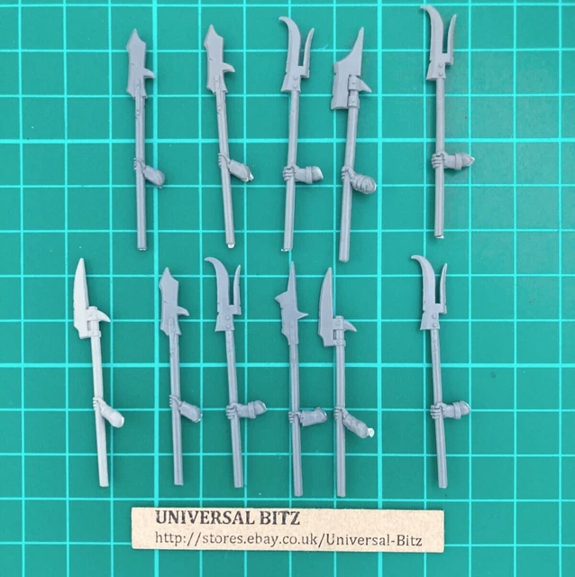 ARMI BRETONNIA BRETONIANE halberds x 12 U Warhammer AOS RARE OOP T5 C ...
