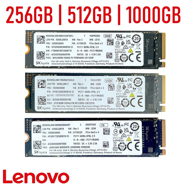 LENOVO 256GB 512GB 1TB SSD M.2 2280 PCIe NVMe Notebook PC interne Festplatte EUR 19,00 - PicClick IT